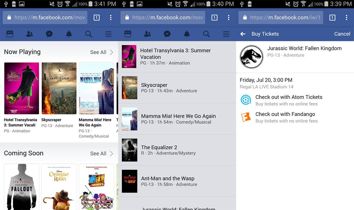 Get $2 off Movie Tickets When You Buy Through Facebook