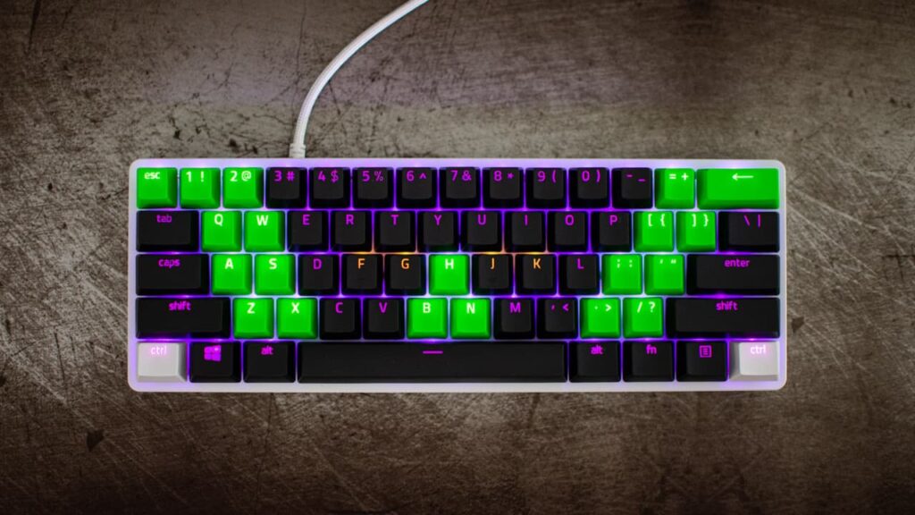 Evangelion Themed Razer Huntsman Mini Keyboard