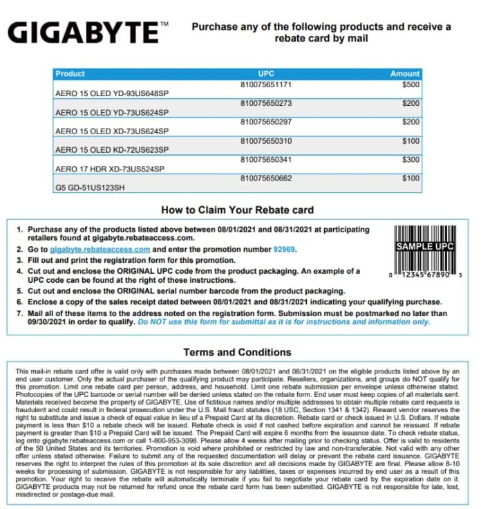 Get up to $950 off GIGABYTE Tech from Newegg and Amazon