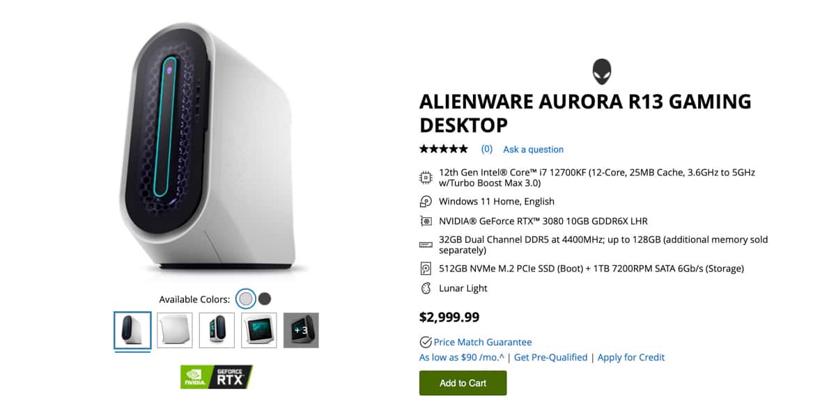 Alienware Aurora R13 Gaming Desktop Review