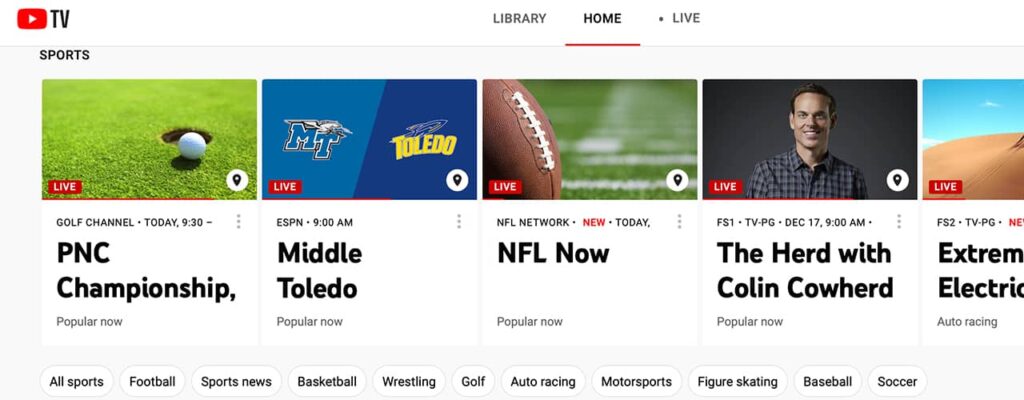 The Best Sports Streaming Services for Cord Cutters