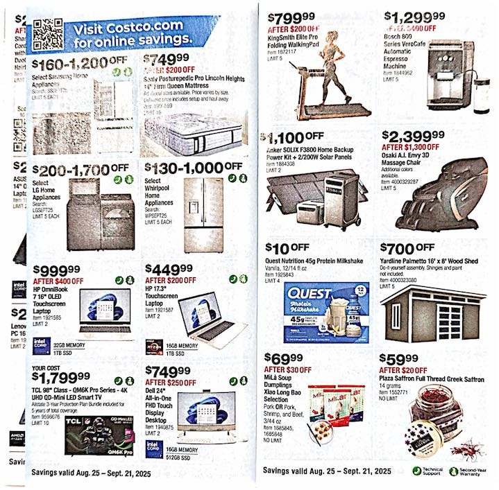 Costco Coupon Book September 2025